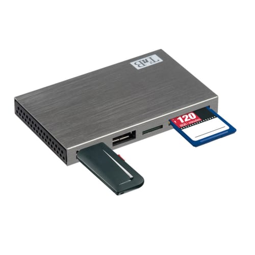 Aluminum 7x Ports Multi-Function Card Reader Hub